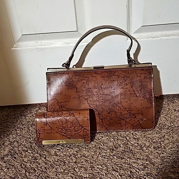 Patricia Nash | Bags | Patricia Nash Map One Handle Satchel With Wallet ...